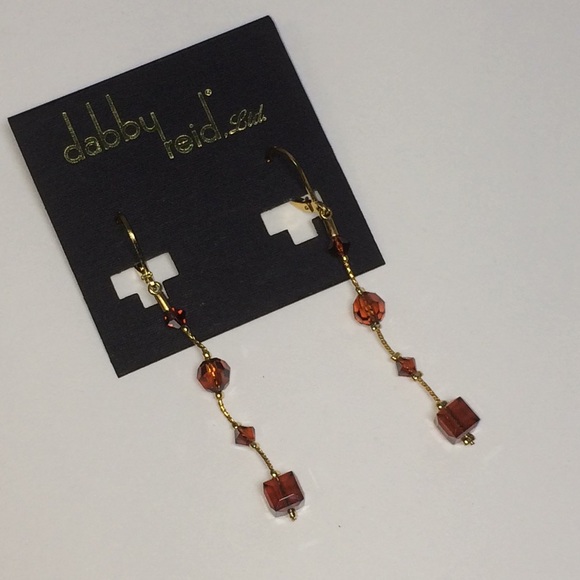 Dabby Reid | Jewelry | Dabby Reid Cognac Handcrafted Crystal Earrings ...